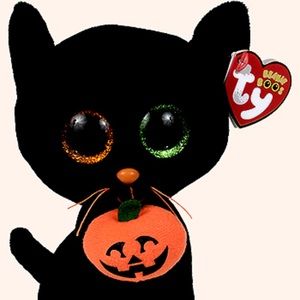 Ty | Toys | Ty Beanie Boos Shadow The Cat Medium Plush Toy | Poshmark